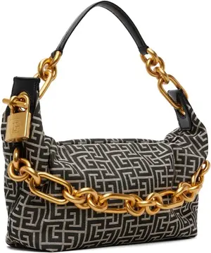 Balmain Sync Medium Chain Linked Handbag - Black