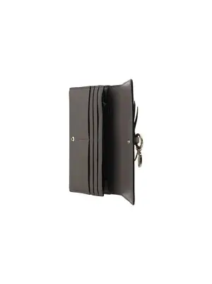 Chloé Logo Charm Laced Wallet - Grey