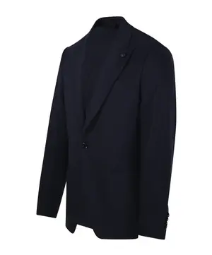 LARDINI Single-breasted Blazer - Black