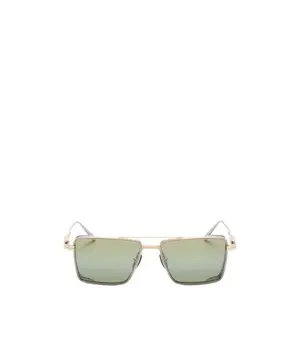 AKONI Geometric D Frame Sunglasses - Gray