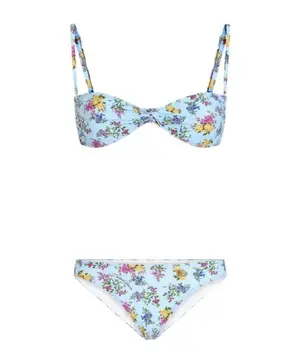 Dolce & Gabbana Small Floral-print Bikini - Blue