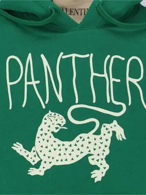 Valentino Garavani V Panther Patch Hooded Sweatshirt