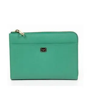 Dolce & Gabbana Logo Detail Clutch - Green