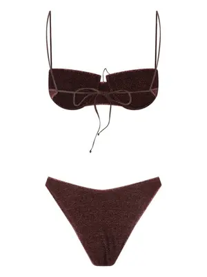 Oseree Metallic Two-piece Swimsuit