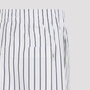 AMI Paris High Waist Striped Shorts