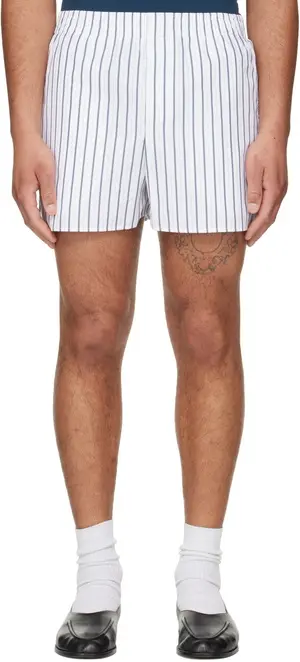AMI Paris High Waist Striped Shorts
