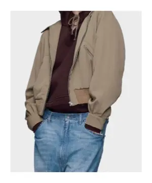 MAISON MARGIELA Ribbed-hem Zip-up Jacket