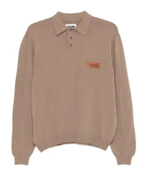 MAGLIANO Long-sleeved Knitted Polo Shirt