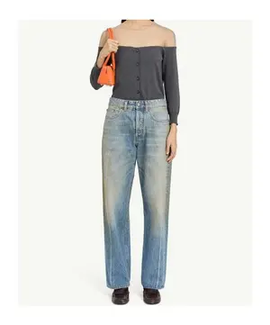 MAISON MARGIELA Logo Patch Straight-leg Jeans