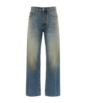 MAISON MARGIELA Logo Patch Straight-leg Jeans - Blue