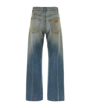 MAISON MARGIELA Logo Patch Straight-leg Jeans - Blue