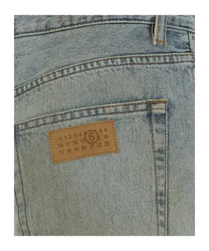 MAISON MARGIELA Logo Patch Straight-leg Jeans - Blue