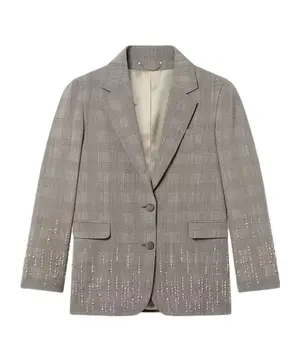 GOLDEN GOOSE Checked Embellished Blazer