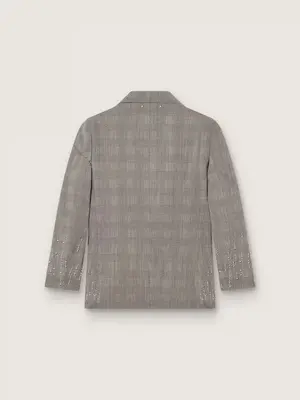 GOLDEN GOOSE Checked Embellished Blazer