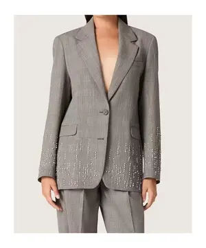 GOLDEN GOOSE Checked Embellished Blazer