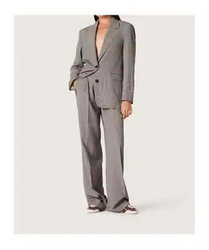 GOLDEN GOOSE Checked Embellished Blazer