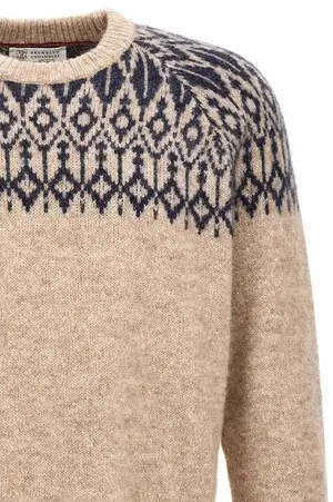 Brunello Cucinelli Patterned Knitted Crewneck Jumper