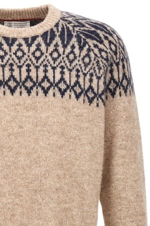 Brunello Cucinelli Patterned Knitted Crewneck Jumper