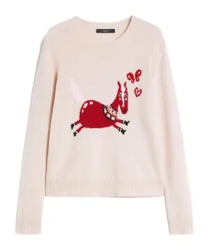 Max Mara Long Sleeve Sweater With Horse Graphic