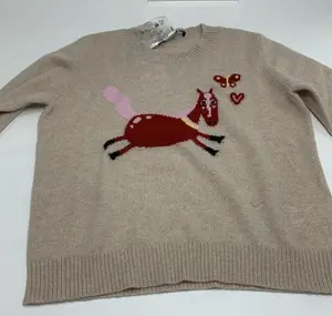 Max Mara Long Sleeve Sweater With Horse Graphic
