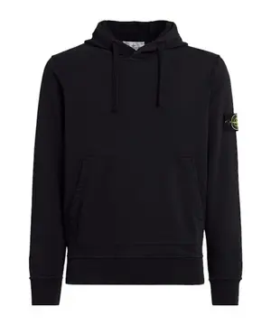 Stone Island Cotton Sweatshirt Hoodie - Black