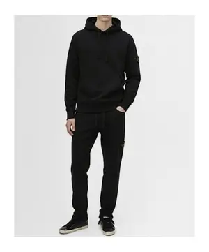 Stone Island Cotton Sweatshirt Hoodie - Black