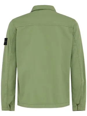 Stone Island Stretch Cotton Twill Shirt - Black