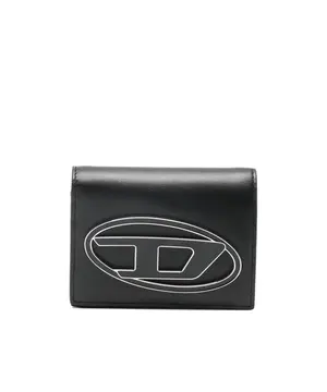 DIESEL® D Plaque Bi-fold Wallet - Black
