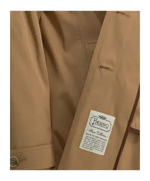 Herno Single-breasted A-line Coat - Brown