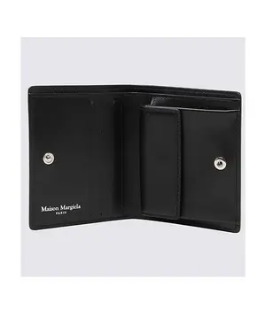 MAISON MARGIELA Stitching Detailed Foldover Wallet - Black