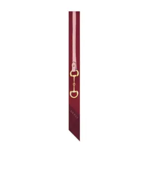 Gucci Printed Silk Twill Ribbon - Bordeaux