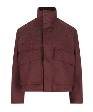 Gucci Embellished Gg Monogrammed Padded Jacket