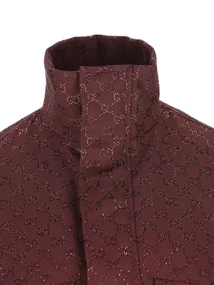 Gucci Embellished Gg Monogrammed Padded Jacket