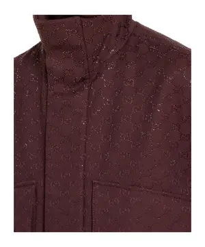 Gucci Embellished Gg Monogrammed Padded Jacket