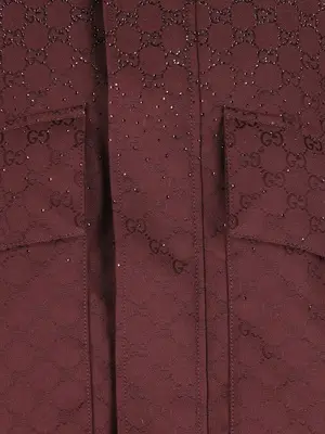 Gucci Embellished Gg Monogrammed Padded Jacket