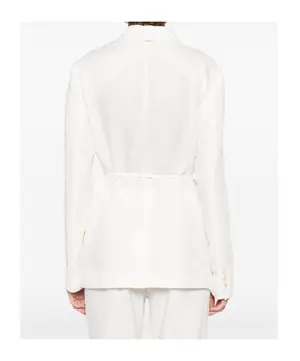 TWINSET Belted Blazer - White