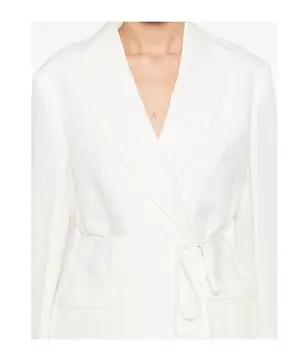 TWINSET Belted Blazer - White