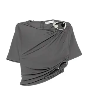 Christopher Esber Asymmetrical Draped Top With Pleated Details