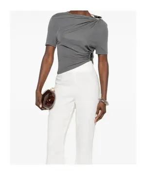 Christopher Esber Asymmetrical Draped Top With Pleated Details
