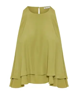 AMI Paris Sleeveless Tiered Blouse