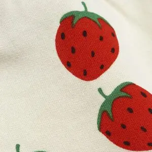 MINI RODINI Organic Cotton Strawberry Print Shorts