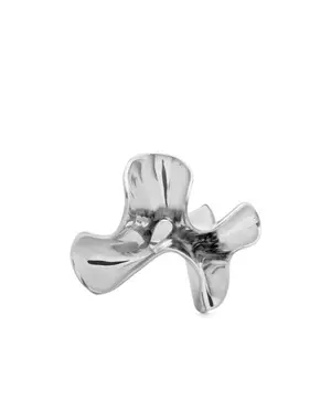 Bottega Veneta Sculptural Anemone Ring - Silver