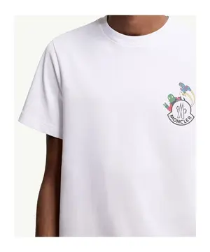 Moncler Cartoon Logo Graphic Crewneck T-shirt