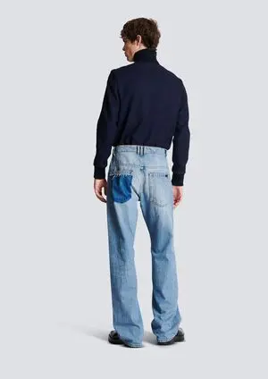 Balmain High-waist Wide-leg Jeans - Blue