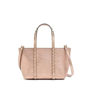 Valentino Garavani Small Rockstud Leather Tote Bag - Light Pink