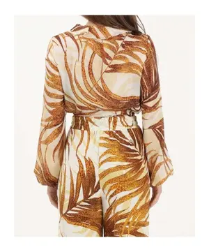 Just Cavalli Blouse With Stylised Leaf Print