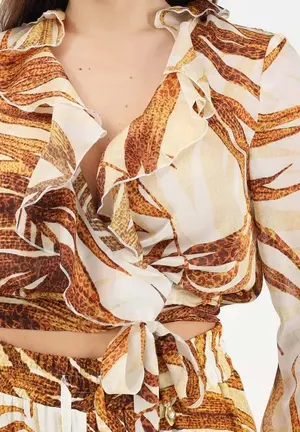 Just Cavalli Blouse With Stylised Leaf Print