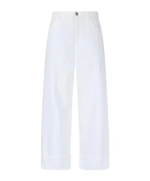RÓHE Wide-leg Cuffed Jeans