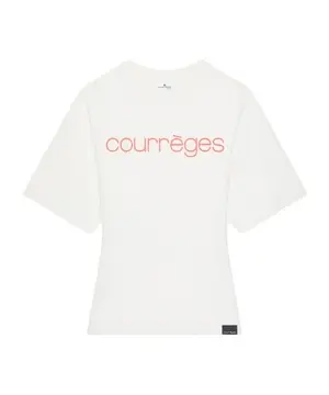 COURREGES Courrèges Waisted Printed T-shirt - White