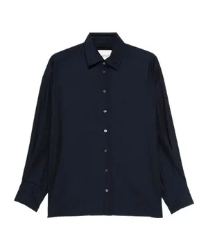 Closed Long Sleeve Collared Shirt - Black